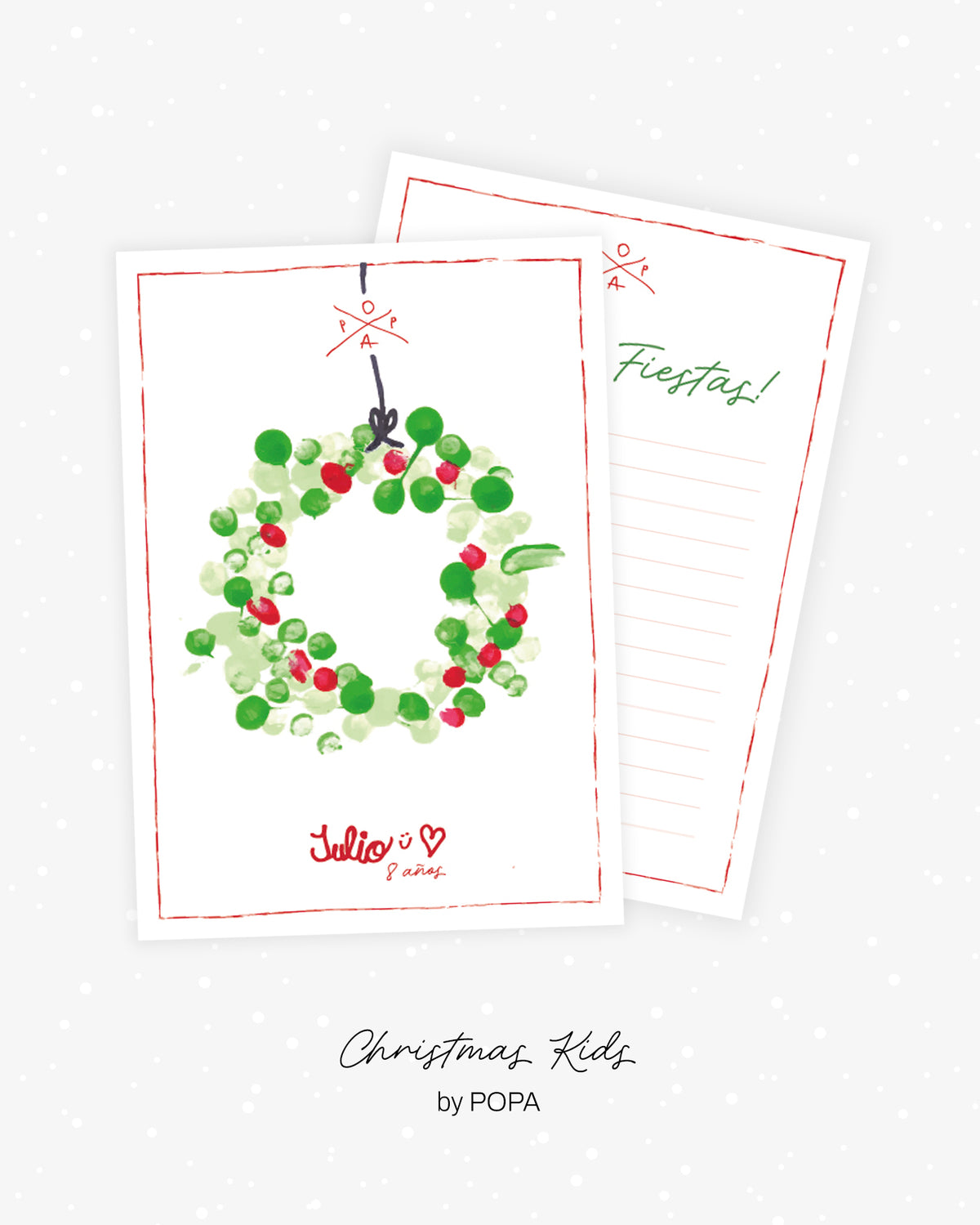 Postal Navideña Dibujada por Niños – Tarjeta Única y Especial - POPA